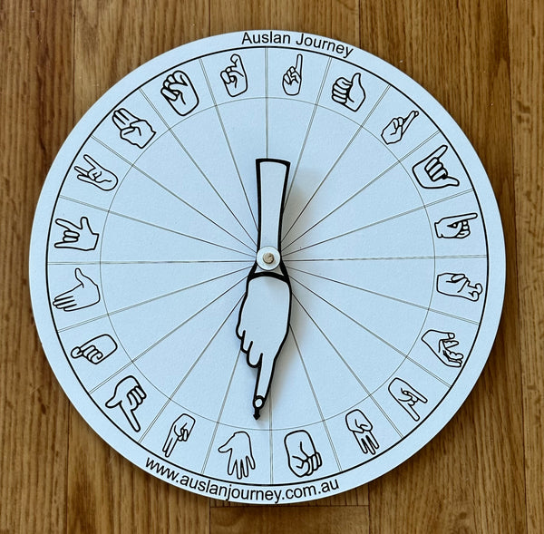 Handshapes Wooden Spinner Board – Auslan Journey