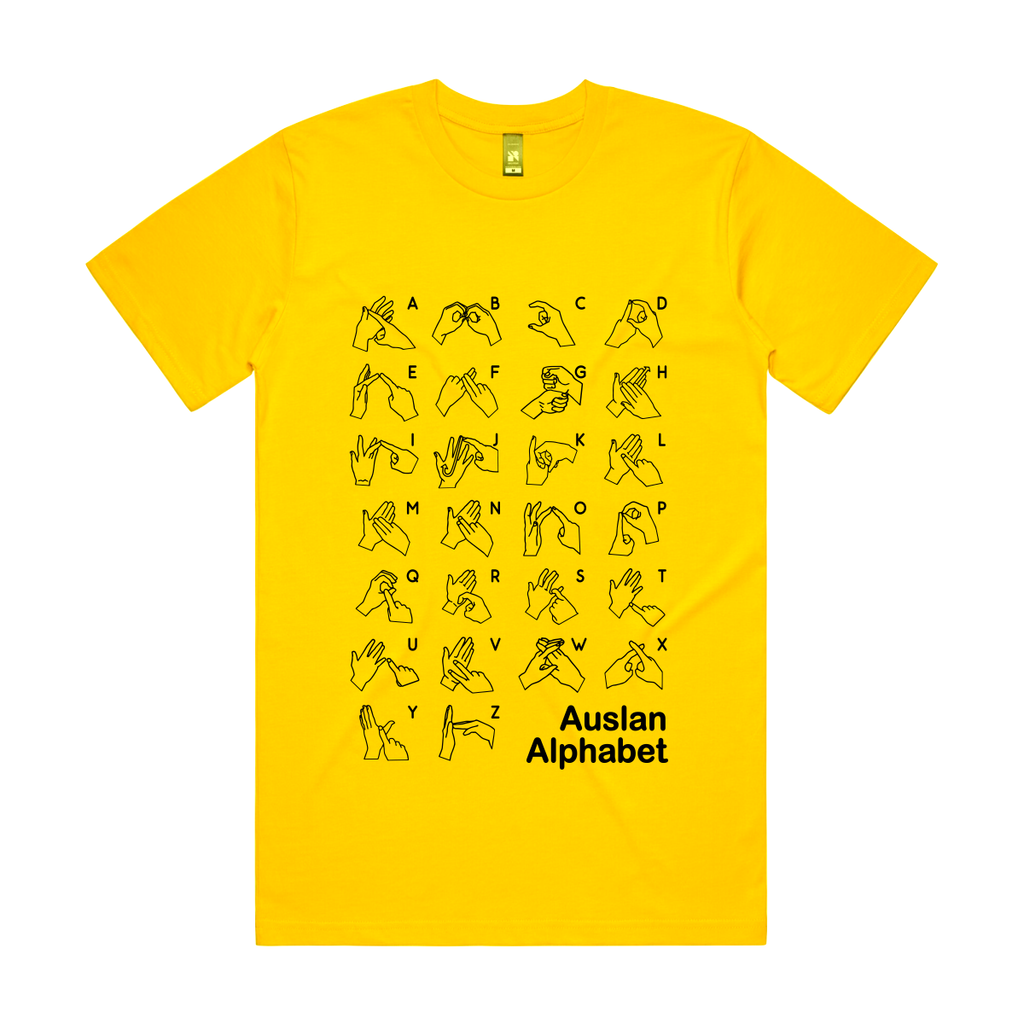 Auslan Alphabet - Adults T-Shirt – Auslan Journey