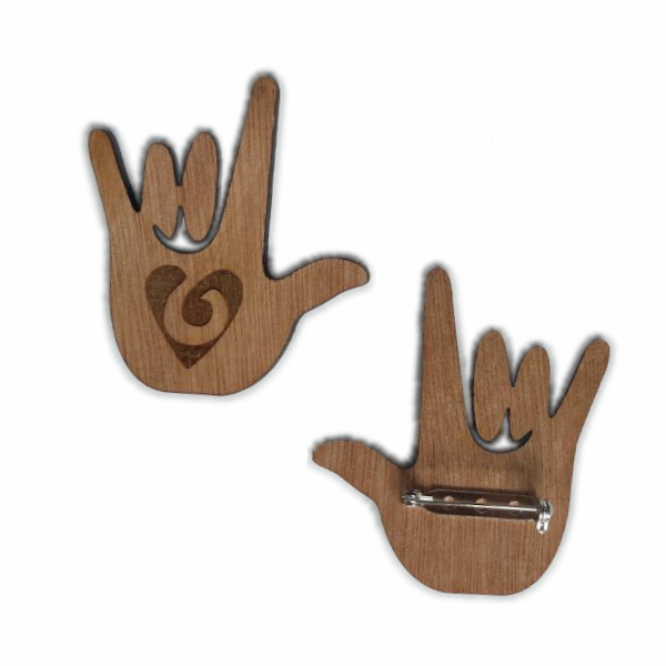 I Love You - Auslan Hand Shape Badge – Auslan Journey