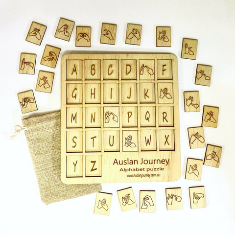 Auslan Alphabet - Wooden Puzzle – Auslan Journey