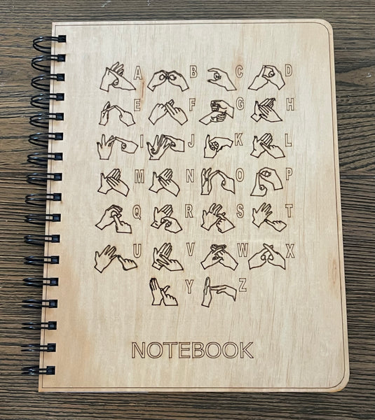 Wooden notebook Alphabet – Auslan Journey