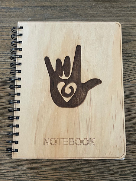 Wooden 🤟🏽 I Love You handshape Notebook – Auslan Journey